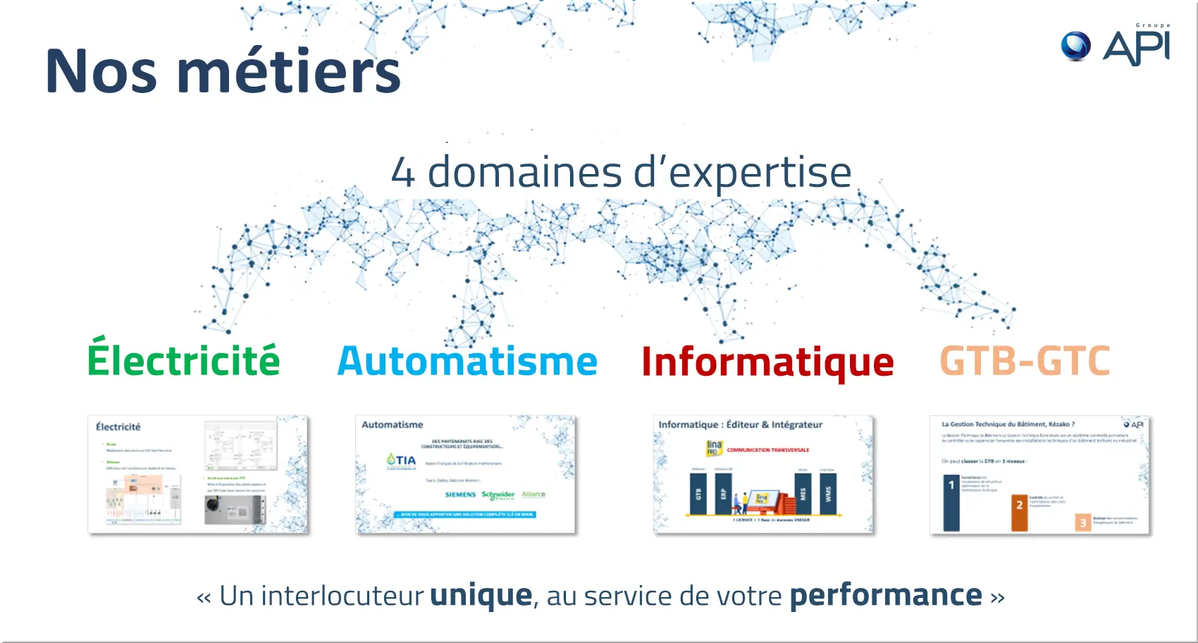Le groupe API et ses métiers | Plein écran